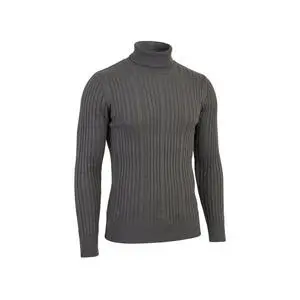 RON TOMSON Roll Neck Ribbed Sweater Anthracite