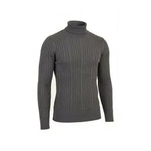 RON TOMSON Roll Neck Ribbed Sweater Anthracite - Grey
