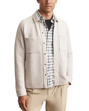 RHONE Landmark Snap Waffle Pocket Shacket - Bone