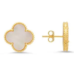 KYLIE HARPER Mother Of Pearl Clover Earrings
