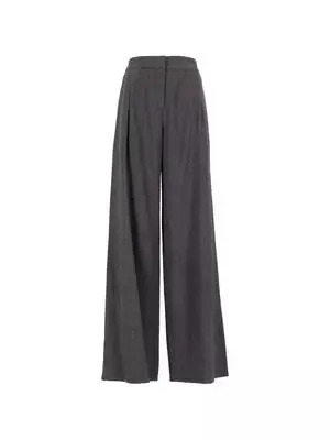 Dusan Pleated Straight-leg Trousers - Grey