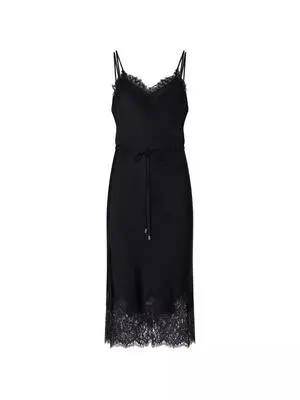 Liu Jo Midi Dress In Satin And Lace