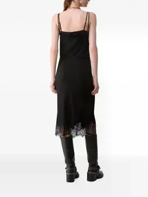 Liu Jo Midi Dress In Satin And Lace
