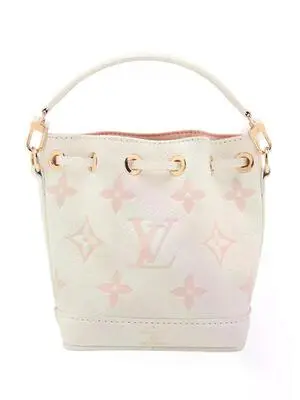 LOUIS VUITTON 2021-2026 Bicolor Monogram Empreinte Nano Noe Bucket Bag