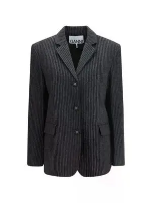 GANNI Pinstriped Blazer