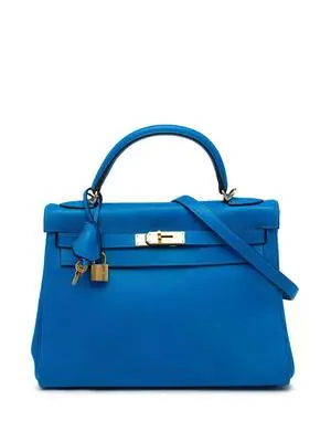 Hermès 2016 Epsom Kelly Ii Retourne 32 Satchel - Blue