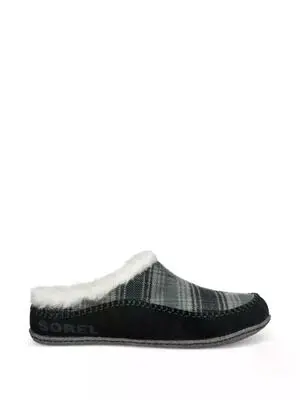 Sorel Lanner Ridge Check-pattern Fleece-lined Slippers