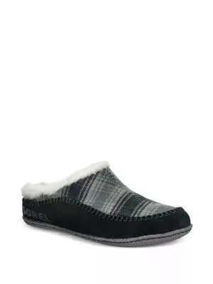 Sorel Lanner Ridge Check-pattern Fleece-lined Slippers