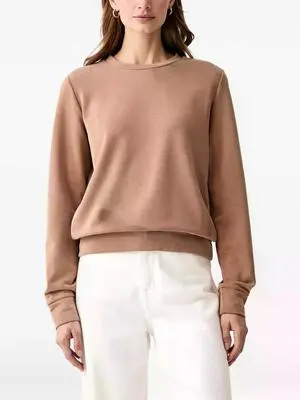 COLMAR Crew-neck Logo-patch Sweatshirt - Brown