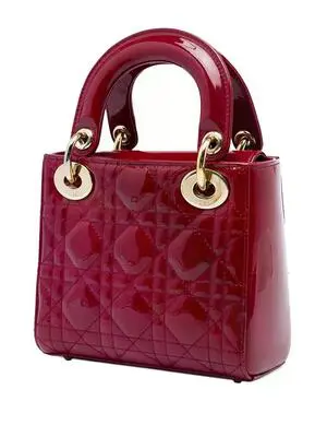 Dior 2019 Mini Patent Cannage Lady Satchel