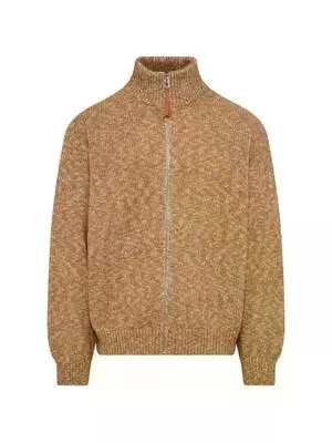 Loewe Anagram Zip-up Cardigan - Neutrals