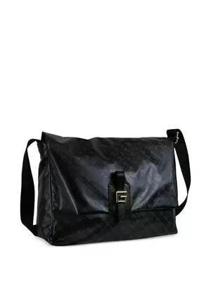 GHERARDINI Large Softy Logo-print Shoulder Bag - Black