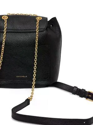 COCCINELLE Small C-me Lock Grained Leather Backpack