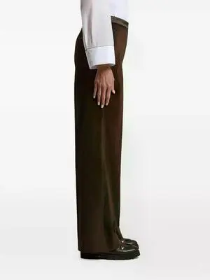 Peserico Stretch-velvet Straight-leg Trousers