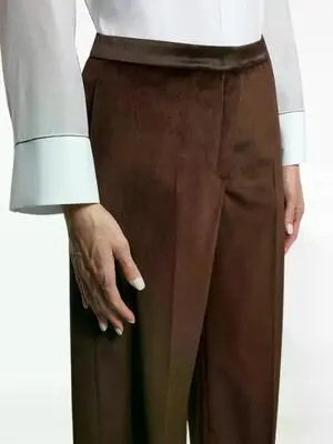 Peserico Stretch-velvet Straight-leg Trousers