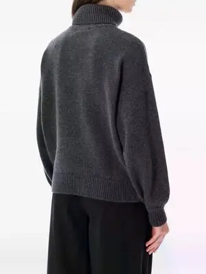 SESSUN Niko Roll-neck Drop-shoulder Sweater - Grey