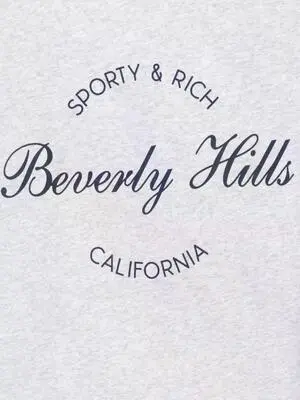 Sporty & Rich Beverly Hills Logo-print T-shirt - Grey