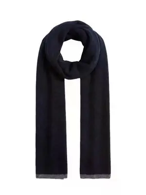 Fedeli Knitted Contrast-trim Scarf - Blue