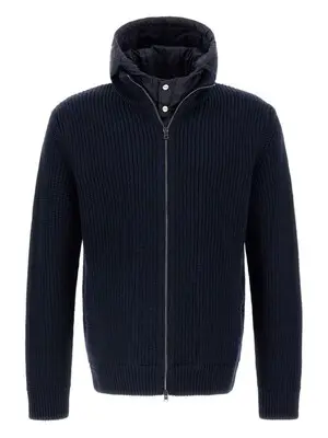 Herno Wool Cardigan - Blue