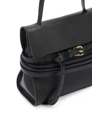 Moschino Tie Me Leather Handbag