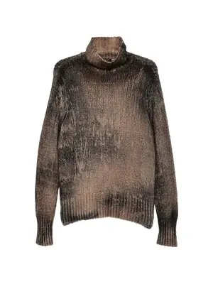 Avant Toi Cashmere Turtleneck Jumper - Brown