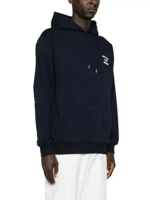 Drole De Monsieur Slogan-print Hoodie By - Blue