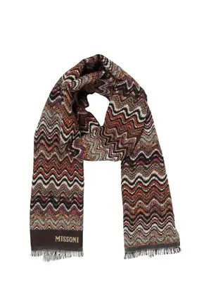 Missoni Zigzag-pattern Knit Fringed Scarf - Multi