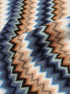 Missoni Zigzag Knit Fringed Scarf