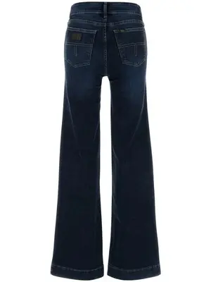 LOIS Logo-patch Wide-leg Jeans