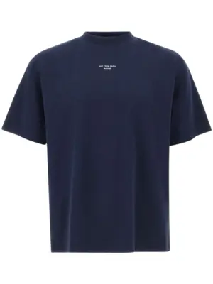 Drole De Monsieur Short-sleeve Logo-print T-shirt By - Blue