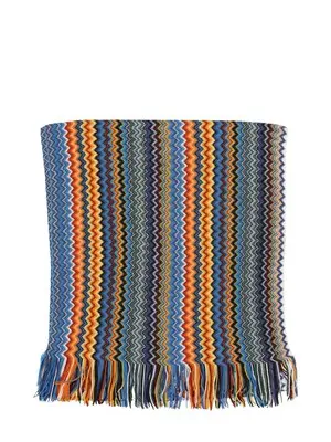 Missoni Zigzag-pattern Knit Fringed Scarf - Multi