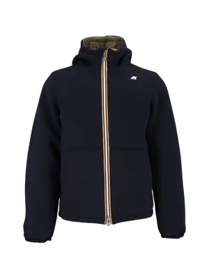 K-WAY Jack Spacer Reversible Hooded Jacket - Blue