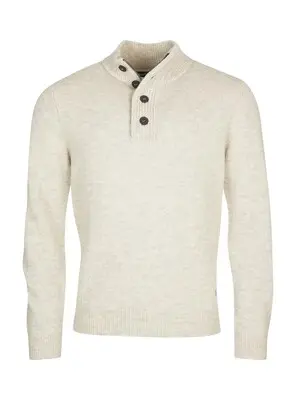 Barbour Sweater With Buttons - Grey