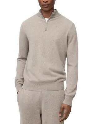 Soft Goat Half Zip Sweater By