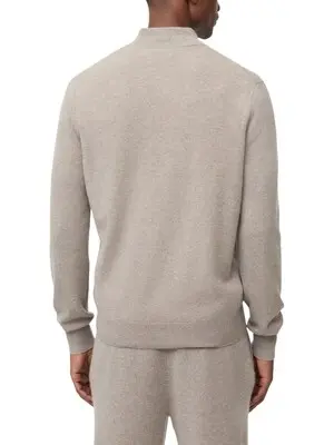 Soft Goat Half Zip Sweater By