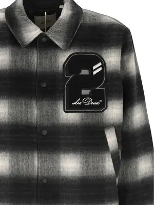 LES DEUX Check-pattern Logo-patch Jacket