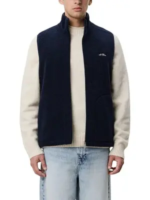 LES DEUX Patch Teddy Vest By - Blue