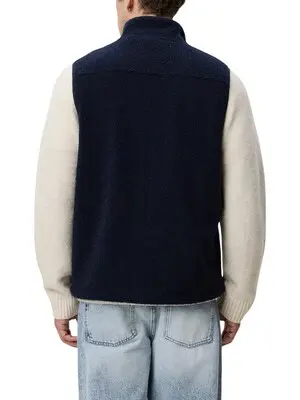 LES DEUX Patch Teddy Vest By - Blue