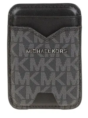 Michael Kors Logo Phone Card Holder Wallet - Black