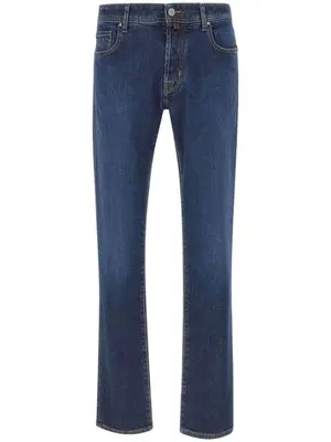 Jacob Cohen Logo Patch Slim-fit Jeans - Blue