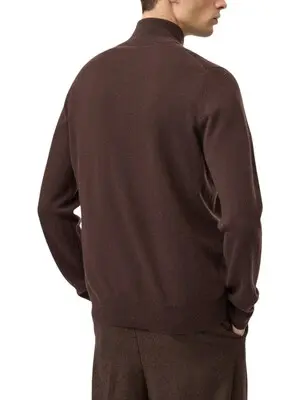 Soft Goat Full Zip Cardigan By - Brown
