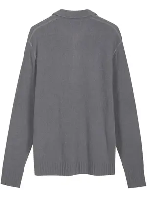 DIANA STUDIO Bouclé Polo In Merino Wool Blend - Brown
