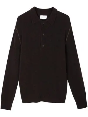 DIANA STUDIO Bouclé Polo In Merino Wool Blend - Grey
