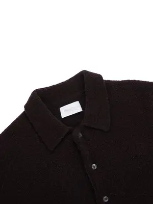 DIANA STUDIO Bouclé Polo In Merino Wool Blend - Grey