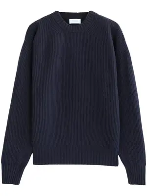 DIANA STUDIO Crew-neck Sweater In Pure English Rib Wool - Blue