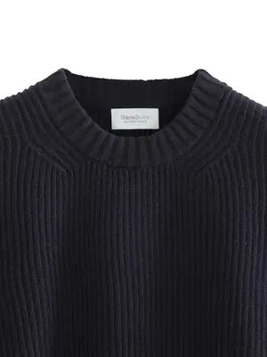 DIANA STUDIO Crew-neck Sweater In Pure English Rib Wool