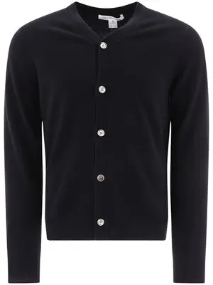 Comme Des Garçons V-neck Long-sleeved Cardigan Comme Des Gar - Black