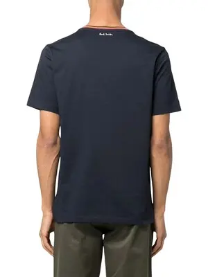 Paul Smith Artist Stripe' Collar Cotton T-shirt