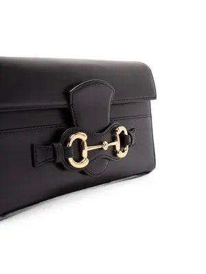 Gucci Horsebit Ristretto Medium Leather Shoulder Bag