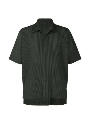 Issey Miyake Homme Plissé Pleated Polo Shir - Grey
